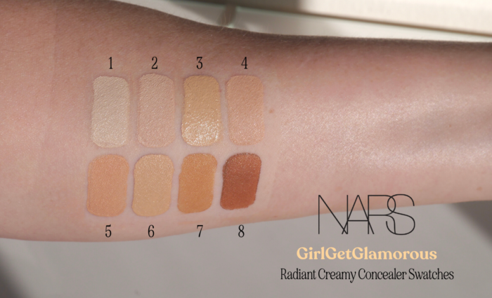 Nars Radiant Creamy Concealer Swatches + Shades • GirlGetGlamorous