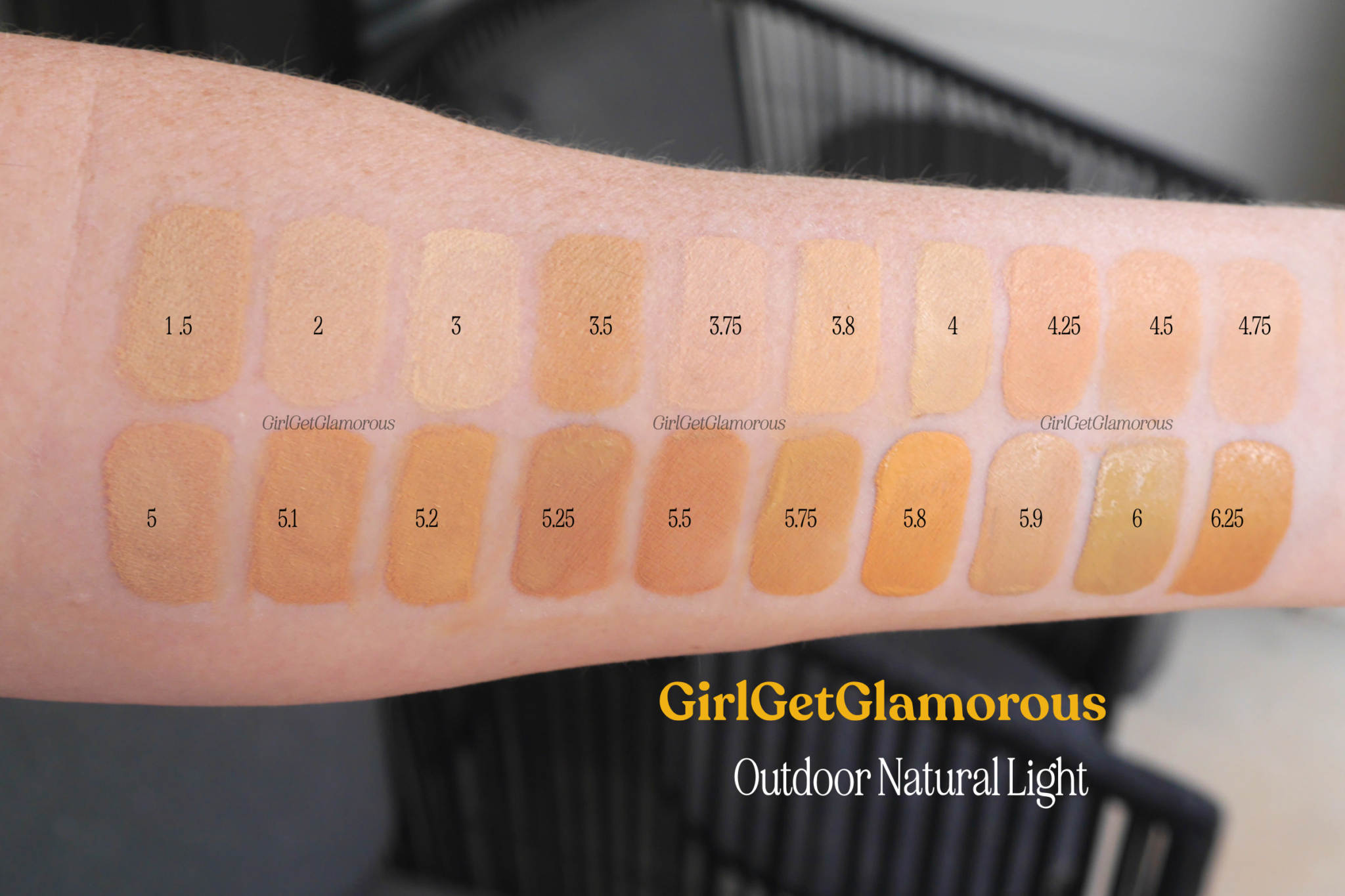 PART 1: Armani Luminous Silk Foundation Shade Finder + Swatches ...